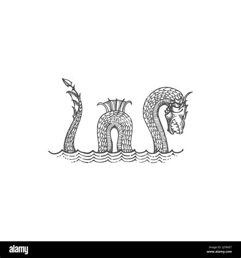 Sea Serpent Drawings Map