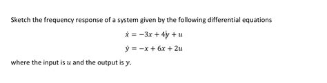 Solved Sketch The Frequency Response Of A System Given By Chegg