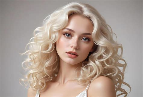 Russian Girl With Soft Waves In Her Hair And An Alluring Gaze In A High