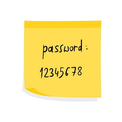 40 Password Postit Note Stock Illustrations Royalty Free Vector
