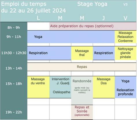 Emploi Du Tps V3 Arbre Yoga