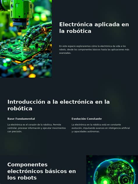 Electrónica En La Robótica Fundamentos Y Aplicaciones Pdf Electrónica Robot