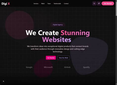 nextjs tailwindcss agencytemplate webdesign frontenddev uidesign