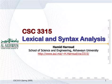 ppt csc 3315 lexical and syntax analysis powerpoint presentation