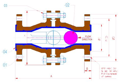Inline Check Valve Cross Section Diagram