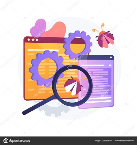 Debugging Firewall Vector Concepto Metáfora Vector De Stock 359848538