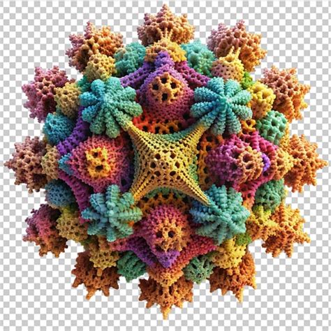 Algorithmically Created 3d Fractal Structures Premium Ai Generated Psd