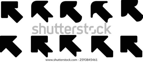 Set Black Arrow Icons Geometric Designs Stock Vector Royalty Free 2593845461 Shutterstock
