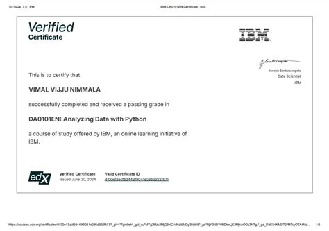 datascience python ibm professionalgrowth learningjourney vimal vijju