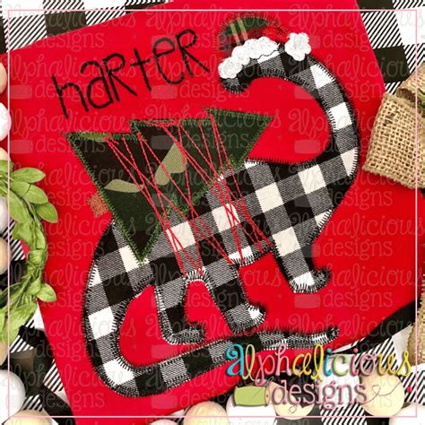 Dino With Tree Zig Zag Alphalicious Designs