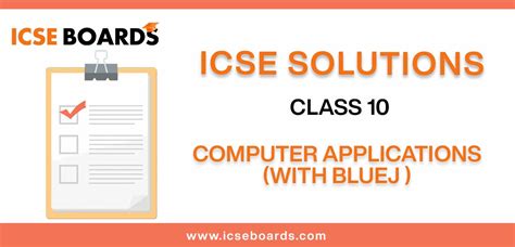 Understanding Computer Applications With Bluej Class 10 Icse Solutions