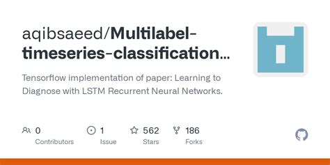 github aqibsaeed multilabel timeseries classification with lstm tensorflow implementation of