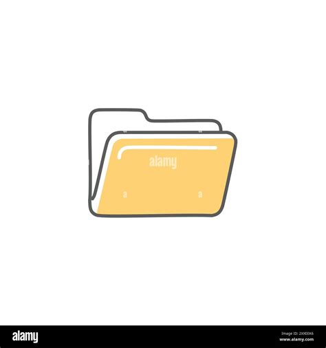 Yellow Folder Icon Illustration Simple Yellow Folder Icon Illustration Perfect For Web Design