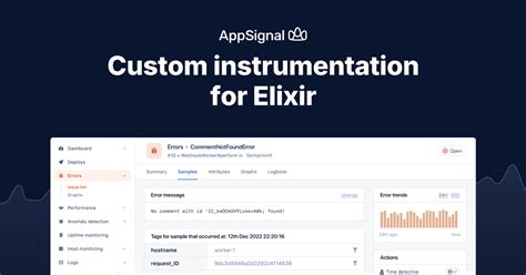 Custom Instrumentation For Elixir Appsignal Documentation