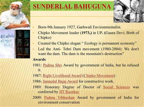 Contribution Of Indian Environmentalist Pptx