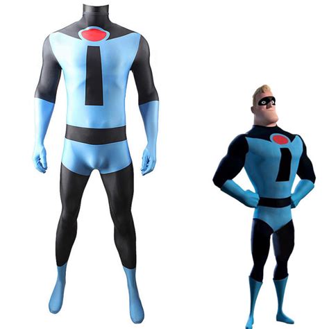 Mrincredible The Incredibles Blue Suit Cosplay Costume Costume Party