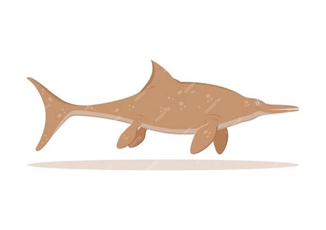 Premium Vector Ichthyosaurus Dinosaur Cartoon Character Vector