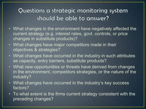 Strategic Monitoring System Ppt Business Business And Finance