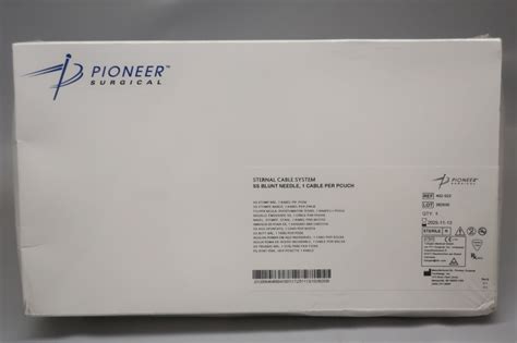 New Pioneer Surgical Technology Inc 402 522 Bx Sternal Cable System Ss