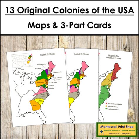 13 Colonies Map Color Coded