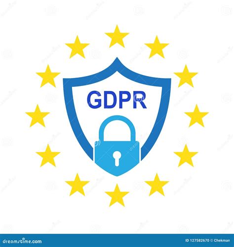 general data protection regulation gdpr vector illustration stock