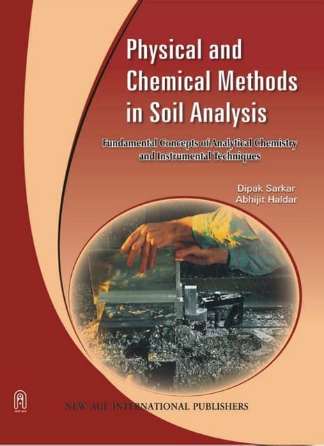 Physical And Chemical Methods In Soil Analysis Pdfdrive Pdf