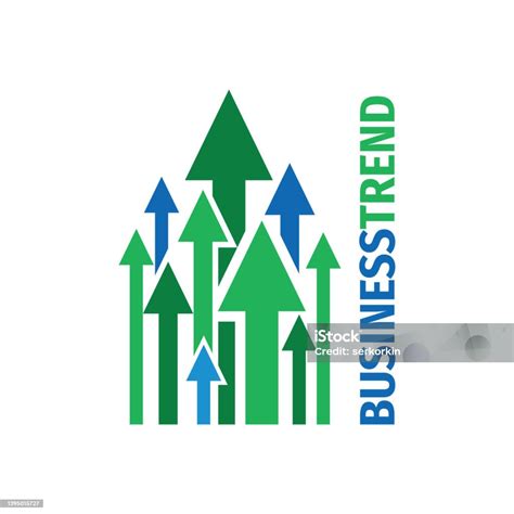 비즈니스 추세벡터 기호 템플릿 개념 일러스트 레이 션 합니다 초록 화살표 시스템 배경입니다 Infographic 아이콘입니다 증권 거래소 시장 창조적 상징입니다 디자인