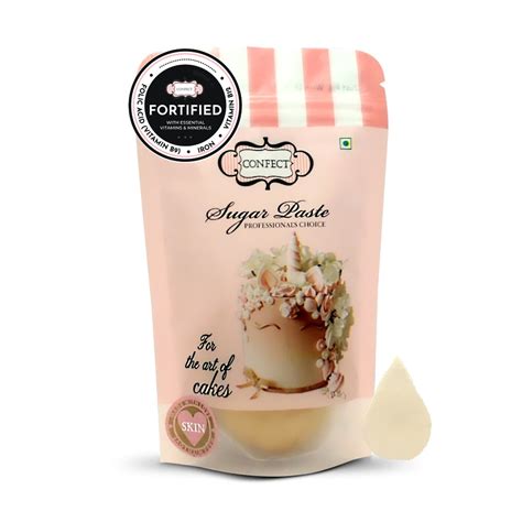 Skin Fondant Edible Nutritional Sugarpaste 250 Gm Confect