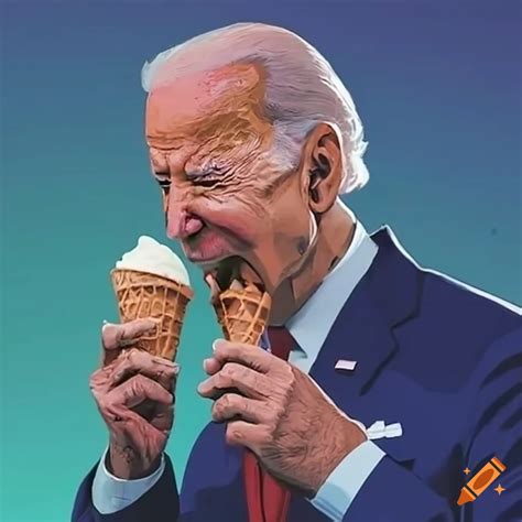 Joe Biden Enjoying Ice Cream With Drake On Craiyon