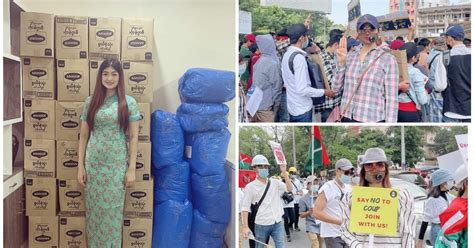 အခက်အခဲဖြစ်နေတဲ့ ပြည်သူတွေ အတွက် စား သောက်ကုန်နဲ့ အဝတ်အထည်တွေကို လှူဒါန်း ကုသိုလ်ပြုခဲ့တဲ့