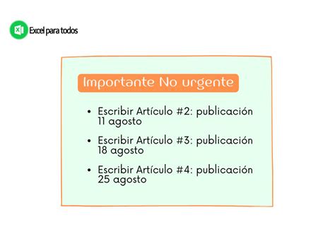 Matriz De Eisenhower Pasos Y Ejemplo Excel Para Todos