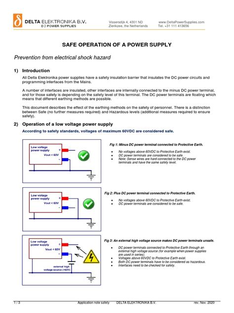 Appnote Safety V202011 6 Pdf Direct Current Power Supply