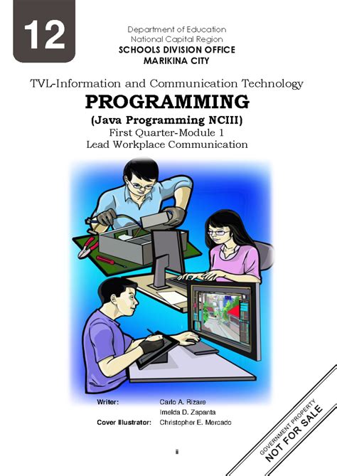 Tvl Ict Programming Grade 12 Q1 Module 1 Workplace Communication