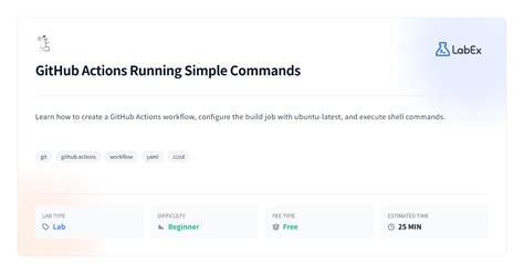 Github Actions Running Simple Commands Labex