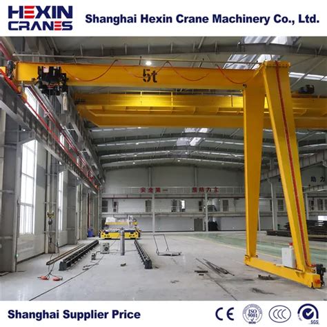 Low Headroom Workshop Customizable Single Leg Semi Gantry Crane With