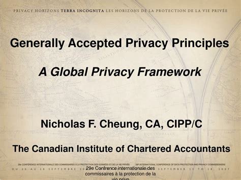 Ppt Generally Accepted Privacy Principles A Global Privacy Framework