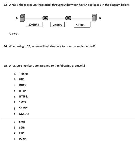 SOLVED What Is The Maximum Theoretical Throughput Between Host A And Host B In The Diagram
