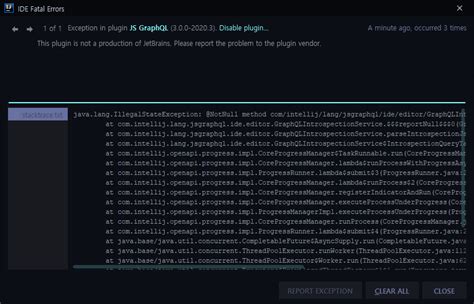 Plugin Throw Illegalstateexception · Issue 489 · Jetbrainsjs Graphql Intellij Plugin · Github