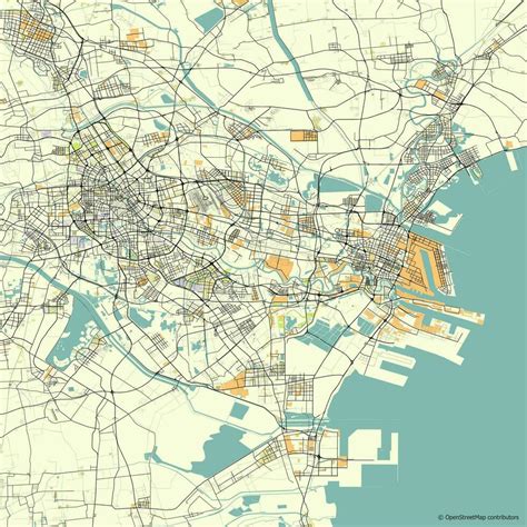 Vector City Map Of Tianjin China 26692746 Vector Art At Vecteezy