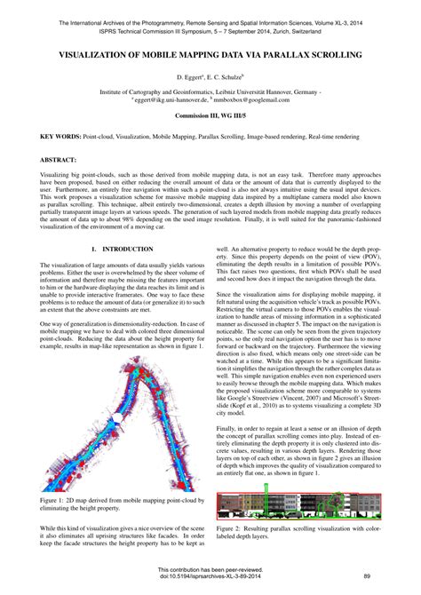 PDF Visualization Of Mobile Mapping Data Via Parallax Scrolling
