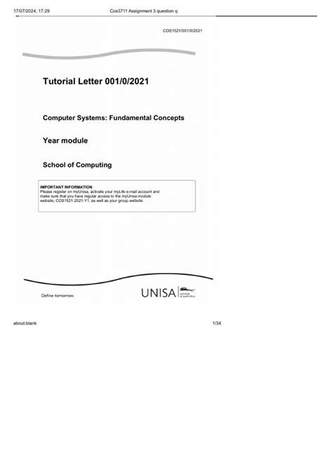 Cos3711 Assignment Complete Answers 2024 Due 18 July 2024questions And Complete Well