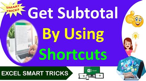 Get Subtotal By Using Excel Shortcuts Exceltricks Youtube