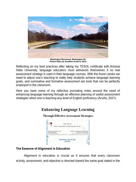 Enhancing Language Learning Through Effective Assessment Strategies Pdf Educational