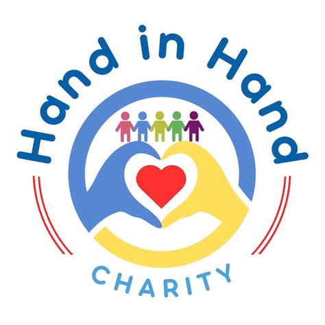 Logo Pour Une Association Caritative Main Dans La Main Avec Un Cœur Au