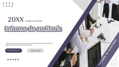 Informe Básico De Auditoría Comercial Con Un Tono Púrpura Presentación