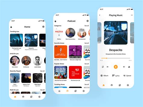 music player application behance