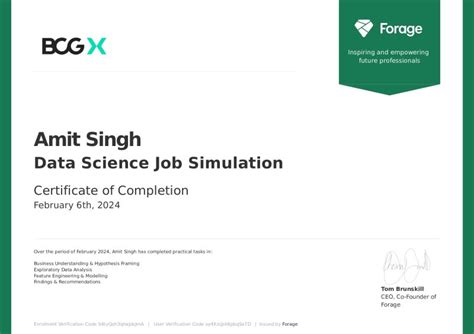 Amit Singh On Linkedin I Just Completed My Virtual Internship Program At Bcgs Data Science