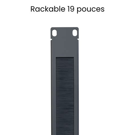 Panneau Passe Câbles à Balai 1u Noir