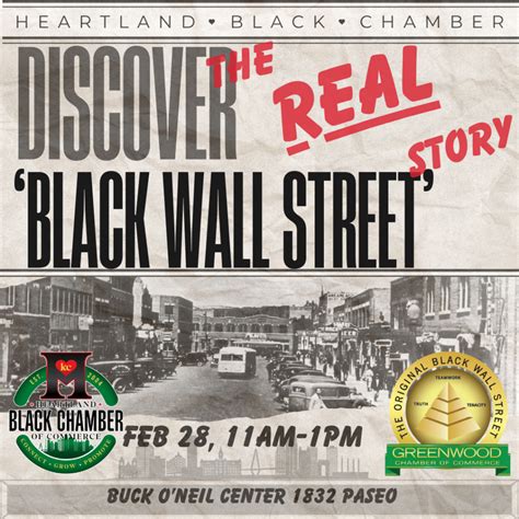 Discover The Real Story Black Wall Street Heartland Black Chamber