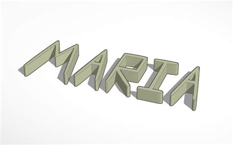 3d Design Maria M Tinkercad